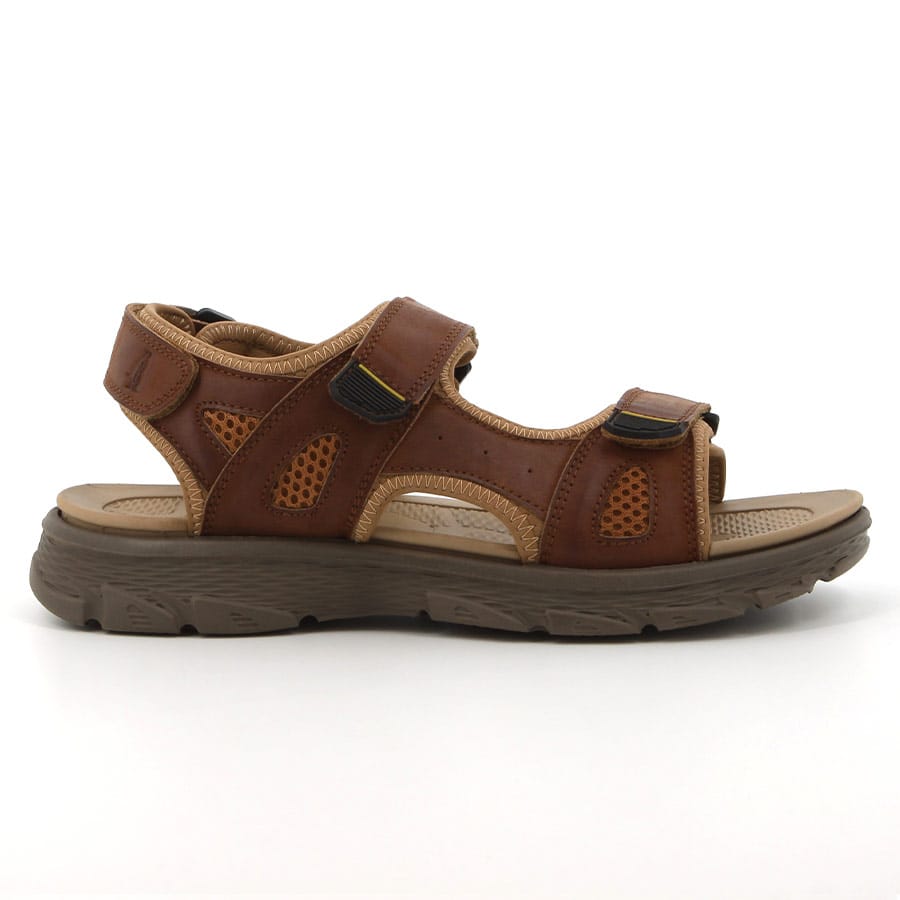 Hush Puppies Harvie Sandals Red Brown Leather – Hush Puppies